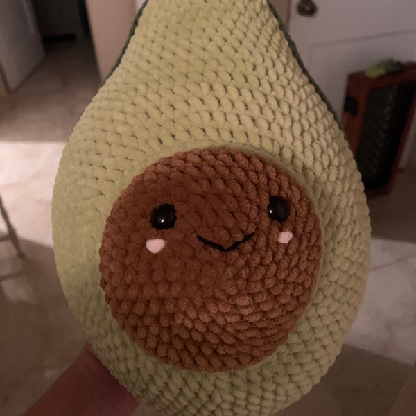 Avocado Crochet Pillow Avocado Plush Toy 11 In' Avocado Kawaii With ...