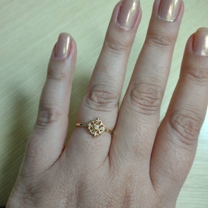 14K Gold Filled Filigran Ring Oval Onyx Gold Ringvintage - Etsy