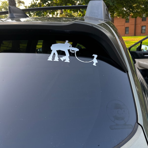 AT-AT Star Wars Decal | Disney At-at Decal | Girl With At-at Sticker ...