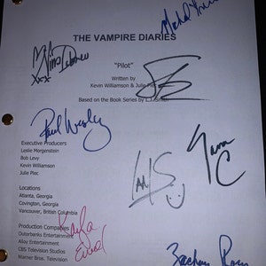 Vampire Diaries TV Script Signed Autographed Paul Wesley, Ian ...