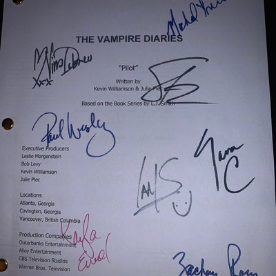 Vampire Diaries TV Script Signed Autographed Paul Wesley, Ian ...