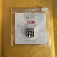 Non-piercing Fake Nose Gold Double Hoop Ring Clip on Faux Piercing Body ...