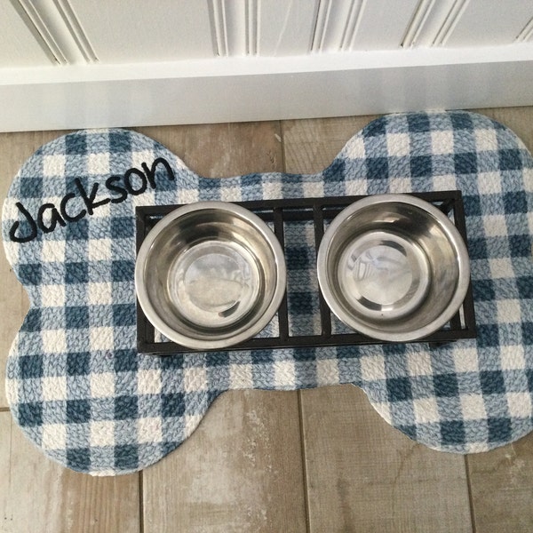 Personalized Dog Bone Mat - Etsy
