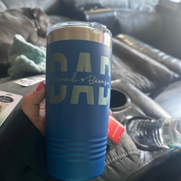 Dad Tumbler With Kids Names, Personalized Dad Cup, Daddy Tumbler, Dad ...