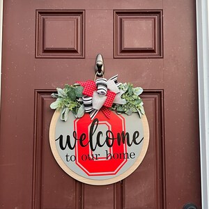 Ohio State Door Hanger Ohio State Buckeyes Ohio State Wreath the Ohio ...