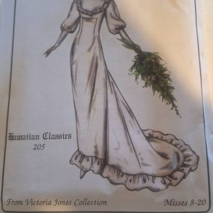 Hawaiian Holoku Wedding Dress Size 8-20 Victoria Jones Sewing Pattern ...
