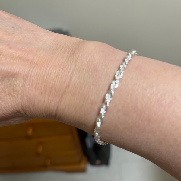 Sterling Silver Rope Chain Bracelet, Real Silver Rope Bracelet ...