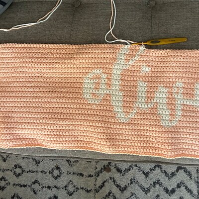 Custom Crochet Name Blanket Pattern, Pdf Crochet Blanket Tutorial, Baby ...