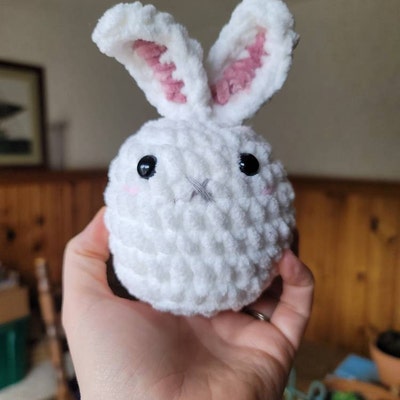 Crochet Bunny Plushie PATTERN: Fluffy Lil Bunny ENG Quick & Easy ...