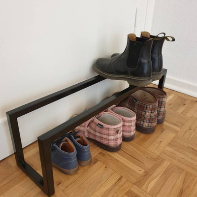 Metal Shelf for Storing Shoes, Loft Shoe Rack, Metal Shoe Industrial ...