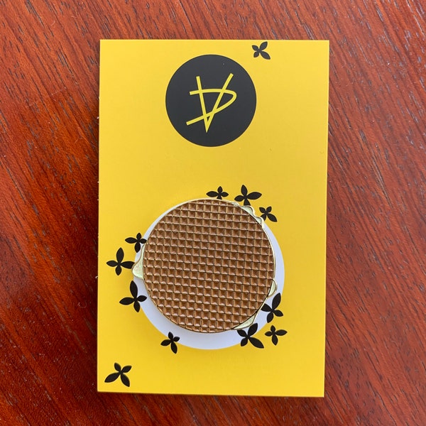 Dutch Syrup Waffle Enamel Pin - Etsy
