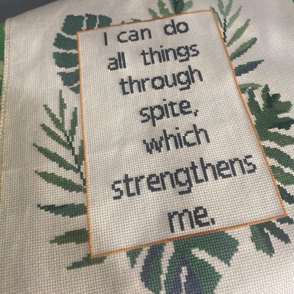 ADHD Side Quest - Humor Cross Stitch Pattern, Motivational Design ...