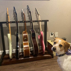 Leather & Wood Upright Custom Guitar Rack Guitar Stand - Etsy