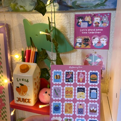 Cat Cafe Art Print Coffee Shop Cute Art Print Kawaii Art Print ...