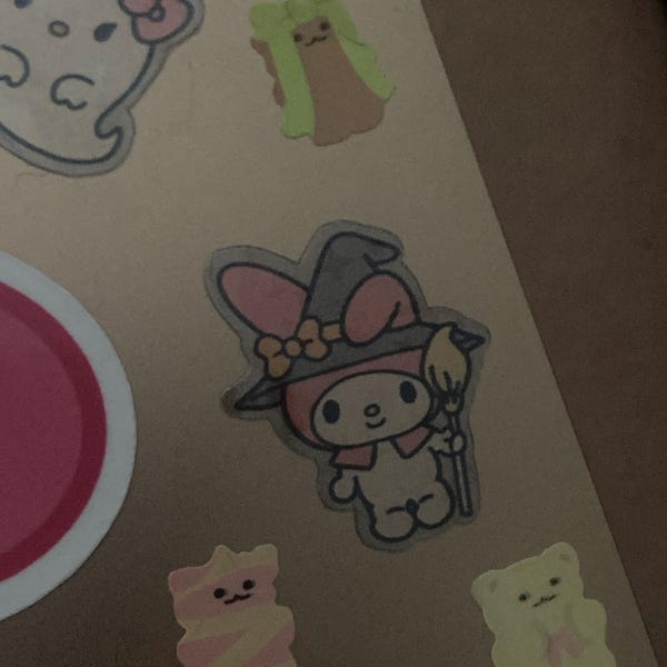 Pink Bubble Sticker, Anime Waterproof Sticker Sheet, Holographic Vinyl ...