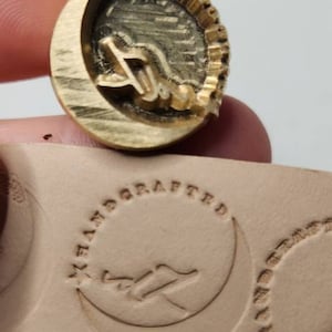 Custom Leather Brass Stamp for Leather Hammer Press With Handle Gift ...