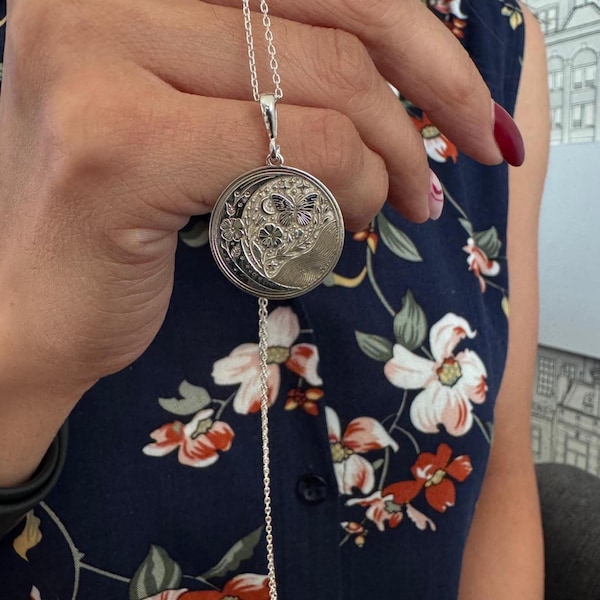 Butterfly Moon Necklace – Transformation Pendant, Spiritual Jewelry ...