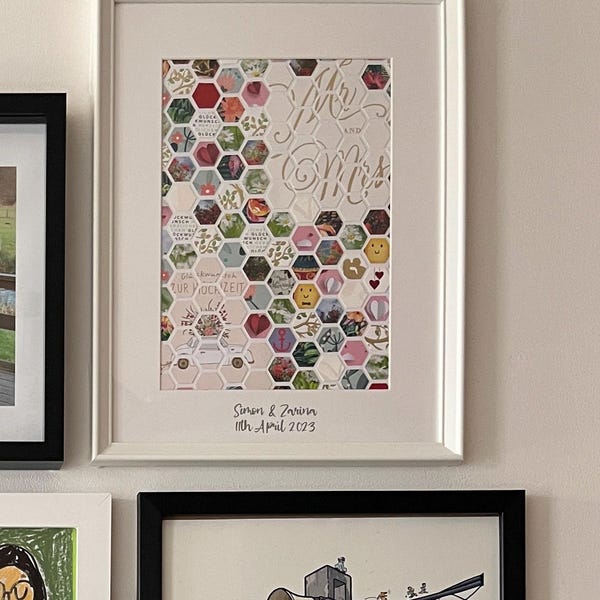 Wedding Card Keepsake Frame, Wedding Card Art, Wedding Frame, Wedding ...