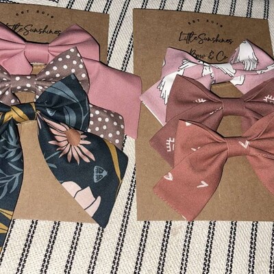 Rainbow Sailor Bow Big Sister Little Sister Matching Bows - Etsy