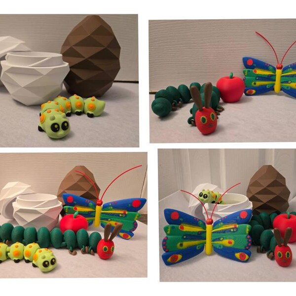 Hungry Caterpillar Articulated 3D Model - Etsy