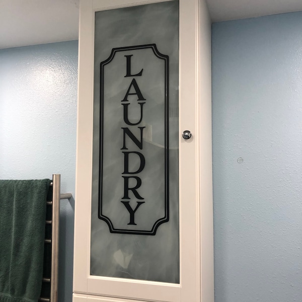 Laundry Vinyl Decal, Laundry Room Decal, Glass Door Decal, Vinyl ...