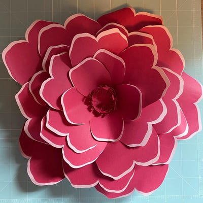 SVG Paper Rose Flower Template 50 Paper Rose Rose Template - Etsy