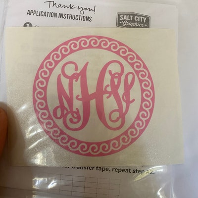 Monogram Vinyl Decal Monogram Sticker Personalized - Etsy