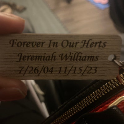 Bulk Funeral Favors Personalized Forever in Our Hearts Keychain ...