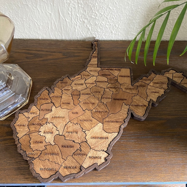 West Virginia Puzzle || Wooden Puzzle || Almost Heaven || West Virginia ...