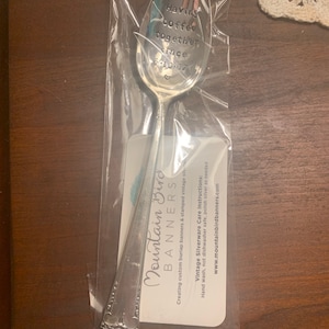Custom Anniversary Spoon, Vintage Silver Plated Teaspoon, Wedding Date ...
