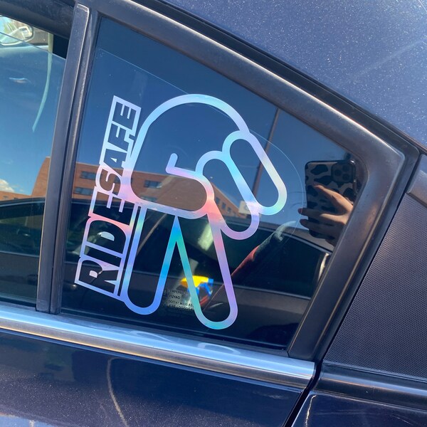 Ride Safe Biker Wave 2 Fingers Down Motorcycle Wave Sticker - Vinyl ...