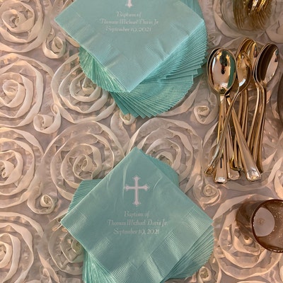 Baptism Napkins Christening Napkins First Communion Napkins ...