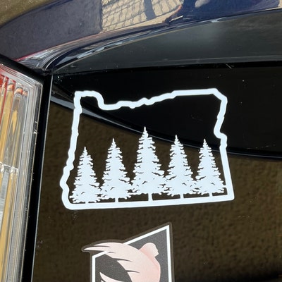Oregon Trees Vinyl Decal Car Decal Laptop Decal Nature - Etsy