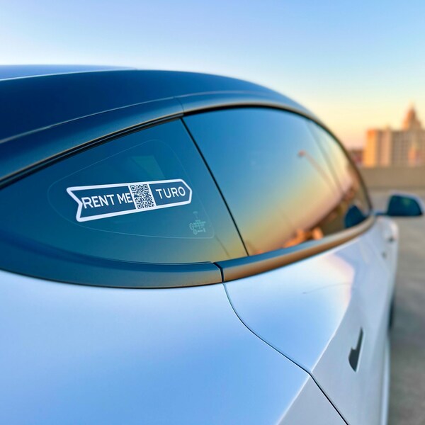 Ride Sharing Bumper Sticker, Rent Me on TURO, Personalized QR Codes ...