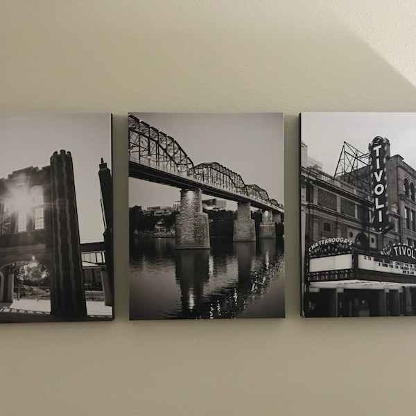 Chattanooga Photography Print Set, Black & White Chattanooga Prints ...