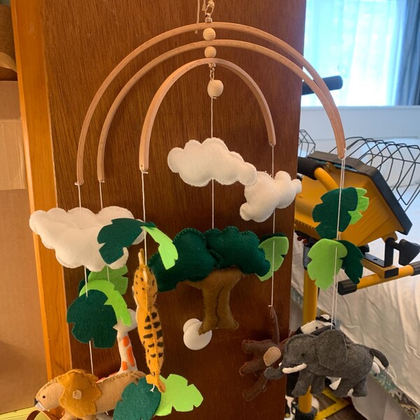 Alder Wooden Mobile Hanger Nursery Decor Mobile Crib Base DIY Natural ...