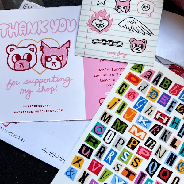 Ransom Note Letters Deco Sticker Sheet - Etsy