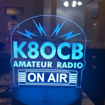 Ham Radio Lighted on Air Callsign Display LED Amateur Radio - Etsy