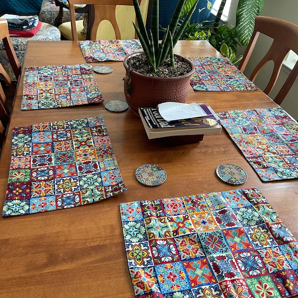Mediterranean Style Placemats | Placemats Set of 2, 4, 6 | Placemats ...