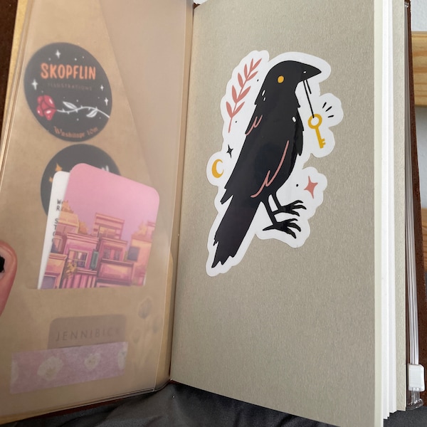 Mythological Animal Stickers Crow and Wolf Sticker Set Die Cut Vinyl ...