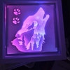 Wolf Shadow Box Files, Paper Cut Light Box Template Files, Shadow Box ...
