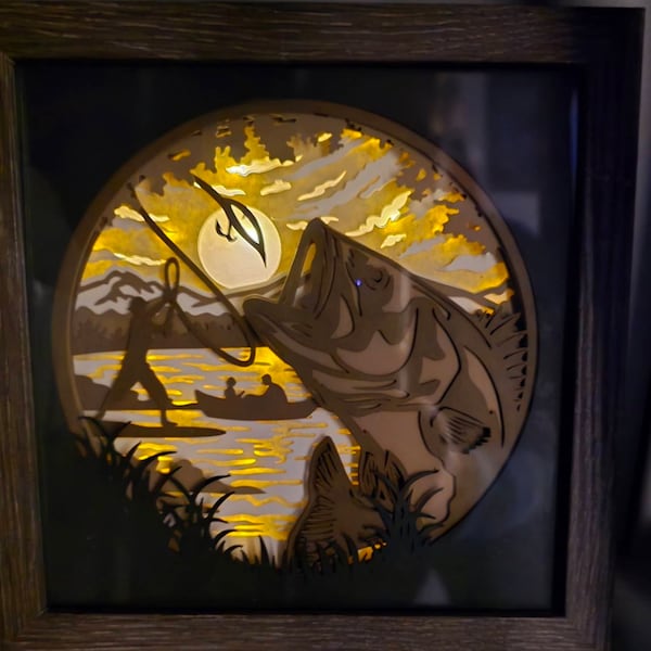 Ocean Fish, Underwater Shadow Box SVG, Under the Sea 3D Layered Paper ...