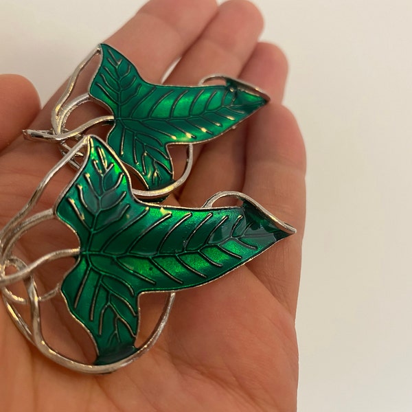 Nice Gift Green Leaf Elven Pin Brooch Leaf - Etsy