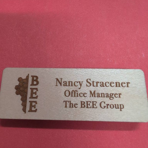 Personalized Magnetic Name Badges Custom Engraved Employee Work Badge ...