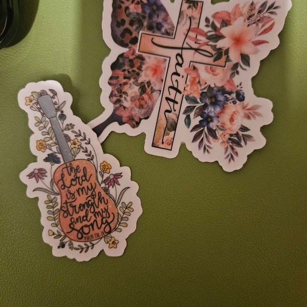 50 Sticker Pack, Bible Journal Decal, Stacked Vinyl Sticker, Christian ...