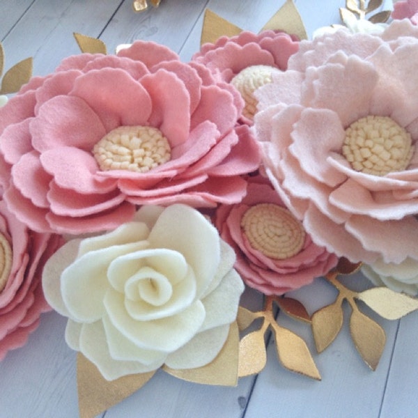 Gold Metallic Felt / Wool Felt Sheets 12x17 Inches / Metallic Felt ...