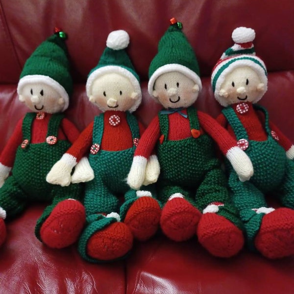 Santa's Helper Christmas Elf Toy Ornament Poseable PDF Knitting Pattern ...