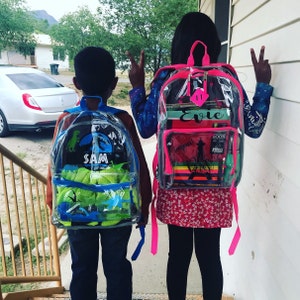 Personalized Clear Backpack Dinosaur - Etsy