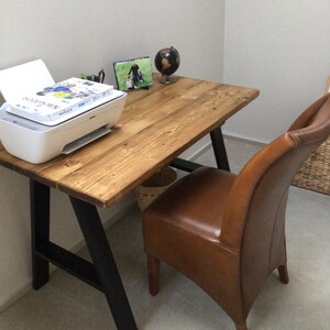Rustic Computer Desk and Monitor Shelf With INDUSTRIAL LEGS Rustic Desk ...