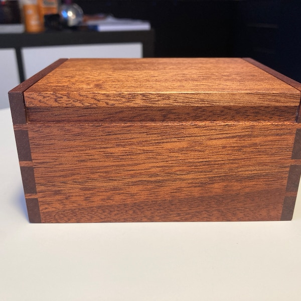 Black Walnut - Handmade Wooden Box With Dovetails, Salt Box/salt Cellar ...